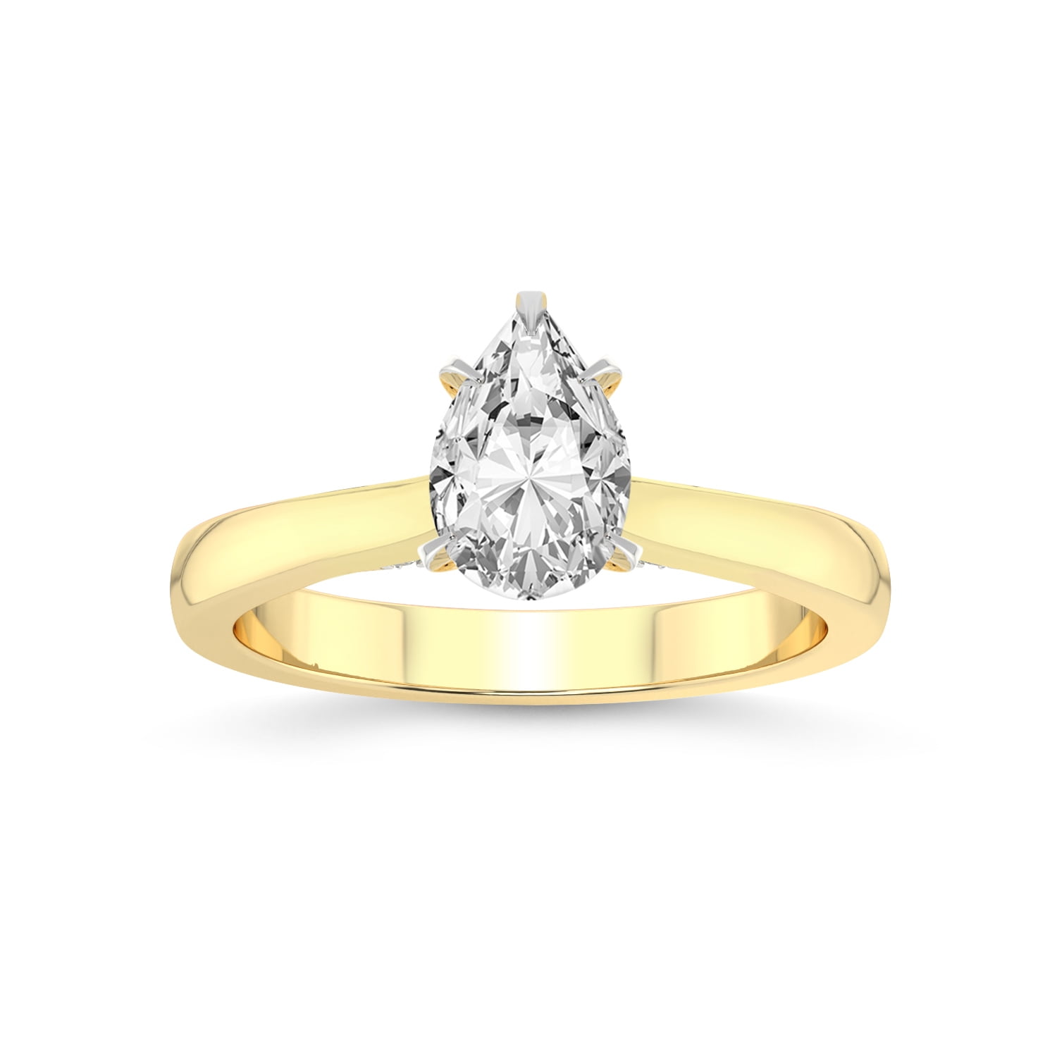 1 Carat IGI Certified Pear Shape Lab Grown Diamond Engagement Ring ...
