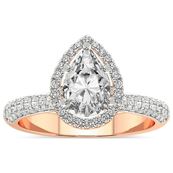 1 Carat | IGI Certified Pear Shape Lab Grown Diamond Engagement Ring ...
