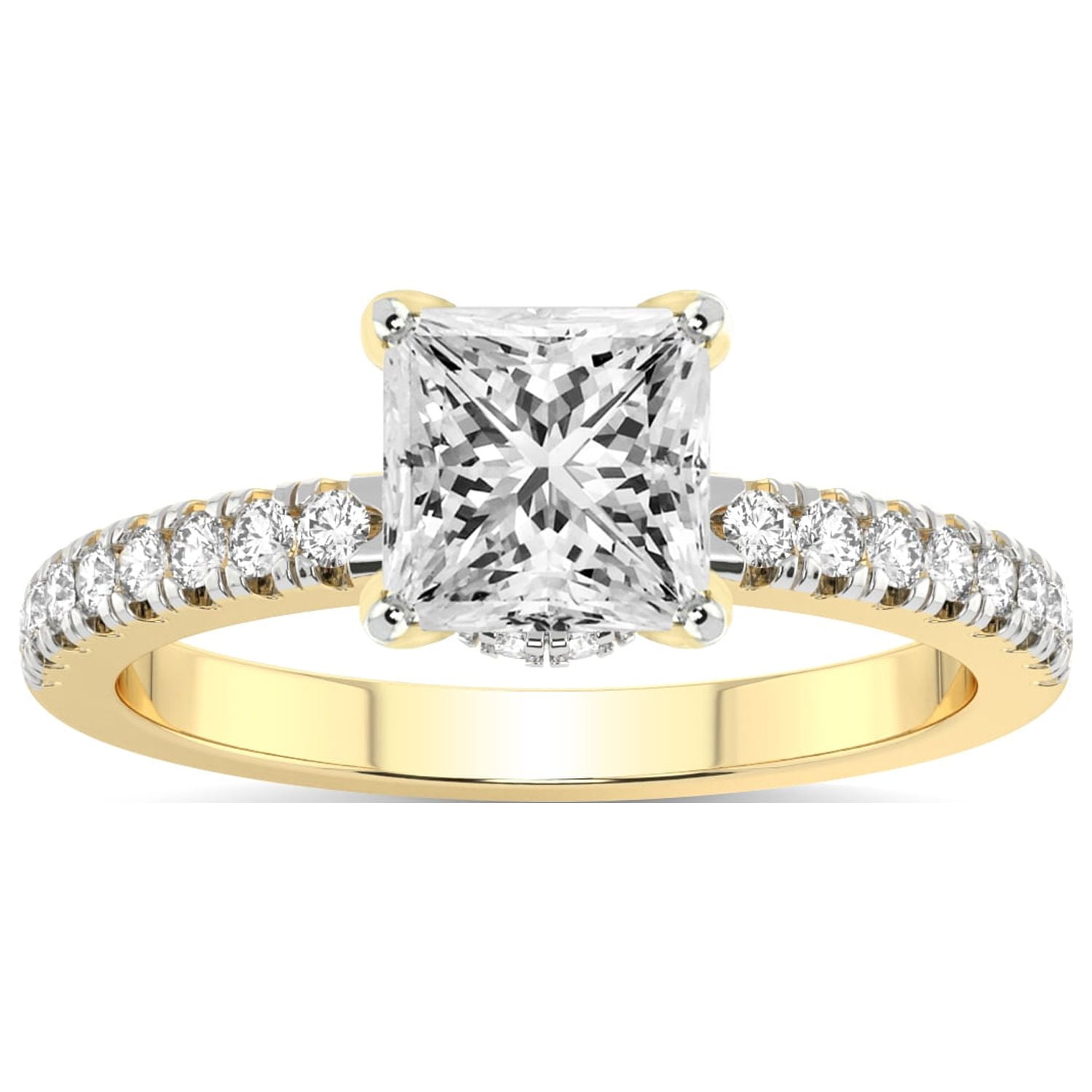 1 Carat IGI Certified Princess Shape Lab Grown Diamond Engagement Ring ...