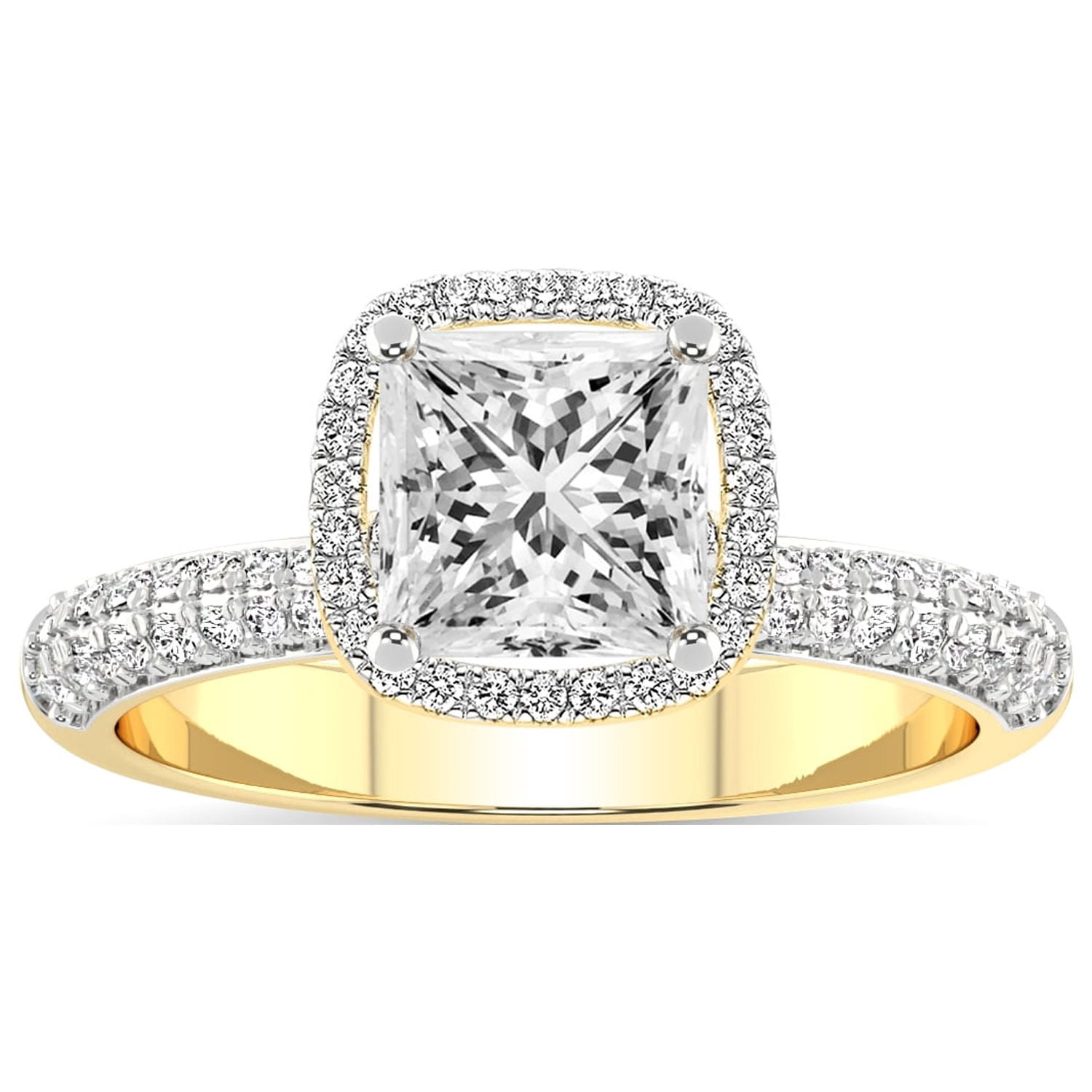 1 Carat IGI Certified Princess Shape Lab Grown Diamond Engagement Ring ...