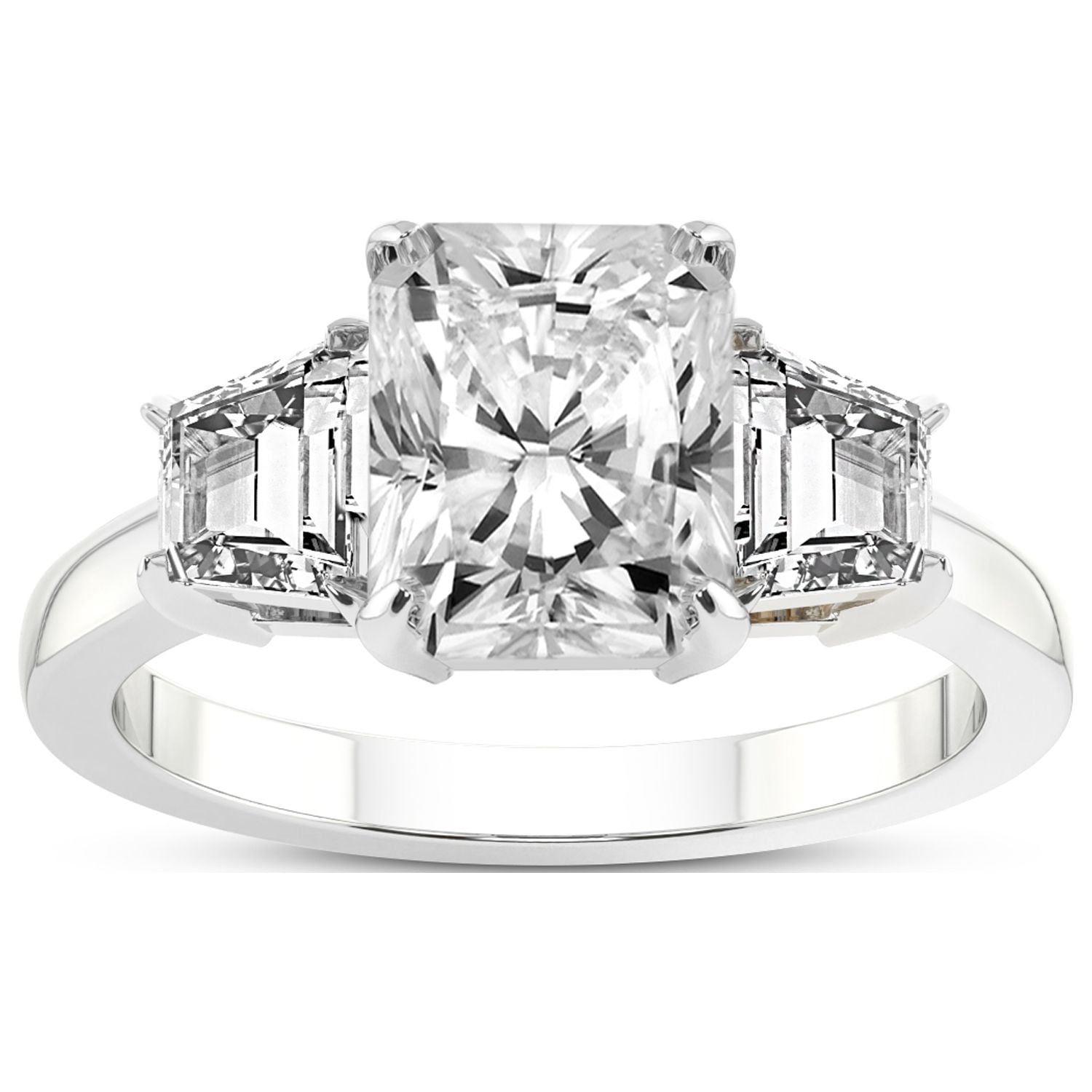 1 Carat IGI Certified Radiant Shape Lab Grown Diamond Engagement Ring ...