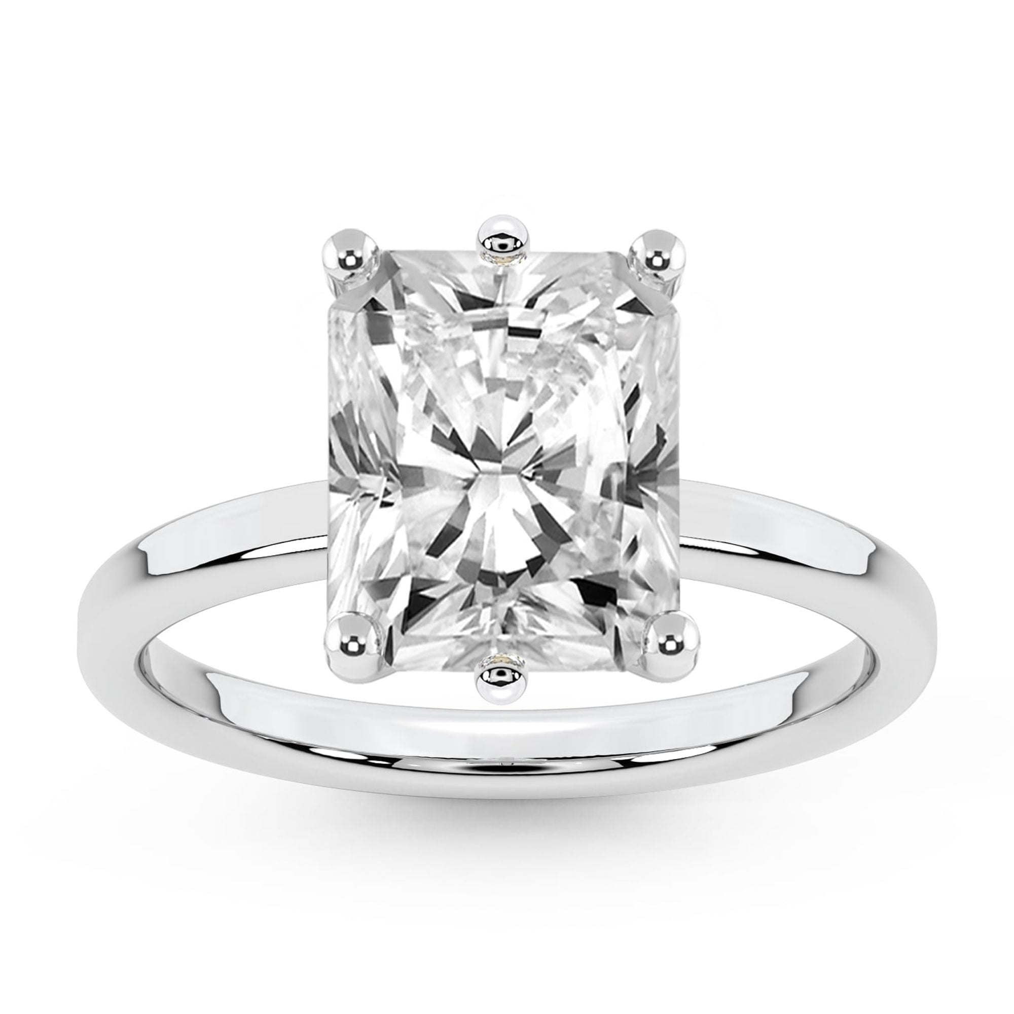 IGI Certified 1 Carat Radiant Shape Lab Grown Diamond Engagement Ring ...