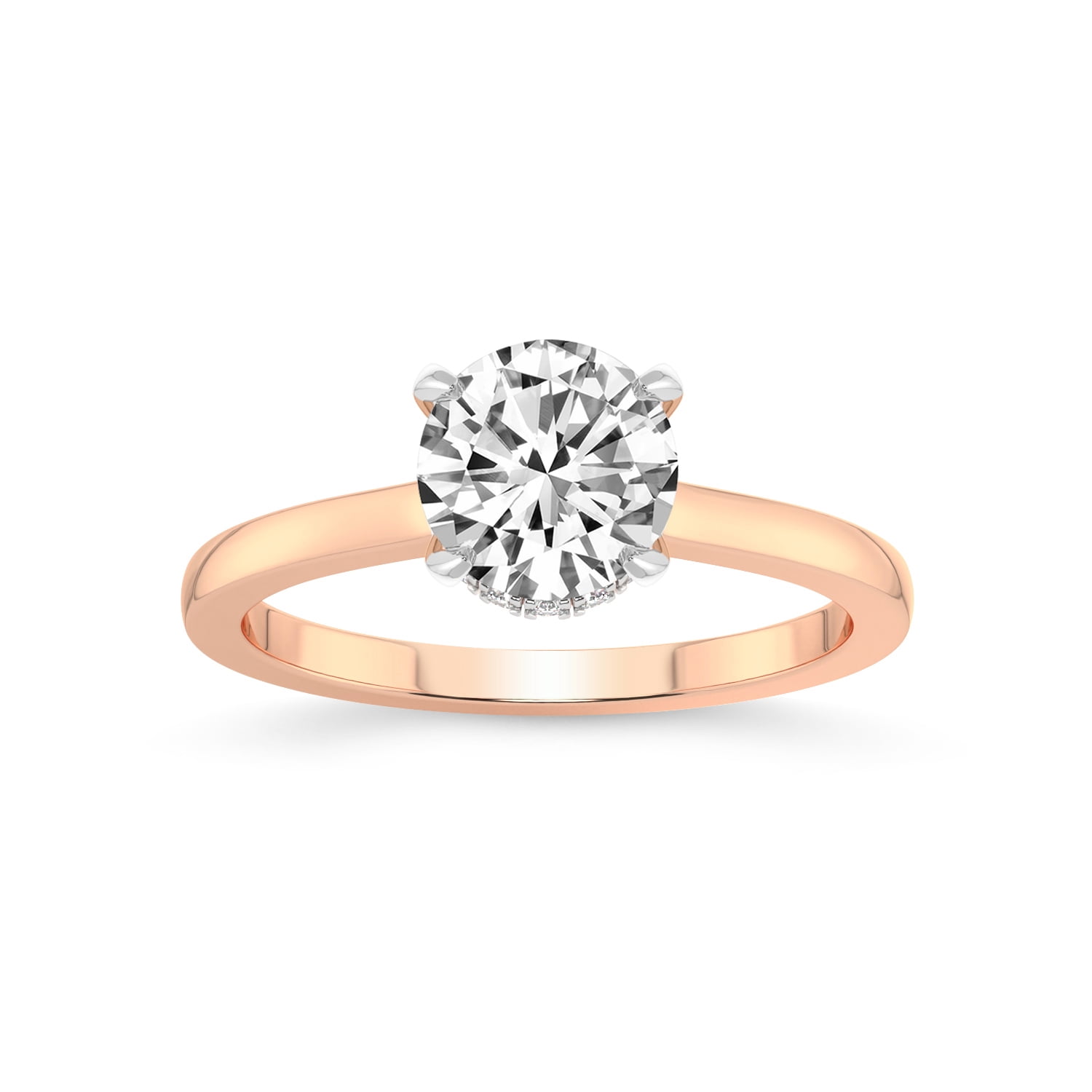 1 Carat IGI Certified Round Shape Lab Grown Diamond Engagement Ring ...