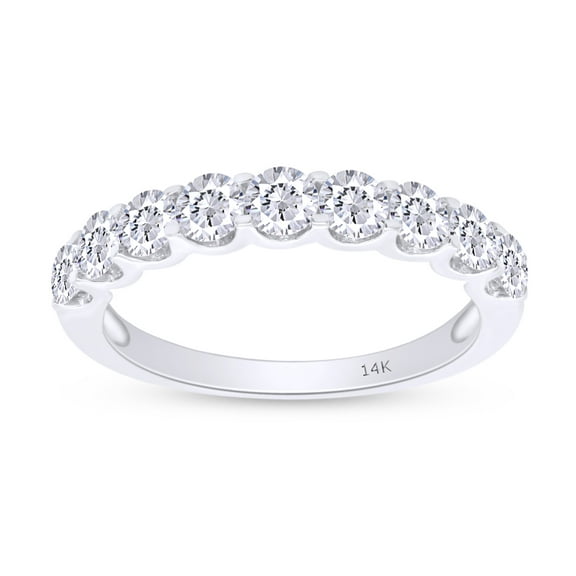 AFFY 1 Carat 6.5MM Lab Grown Diamond Solitaire Wedding Ring for Women ...