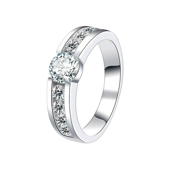 1CT Moissanite Rings for Men Diamond Wedding Bands 18K 925 Sterling ...