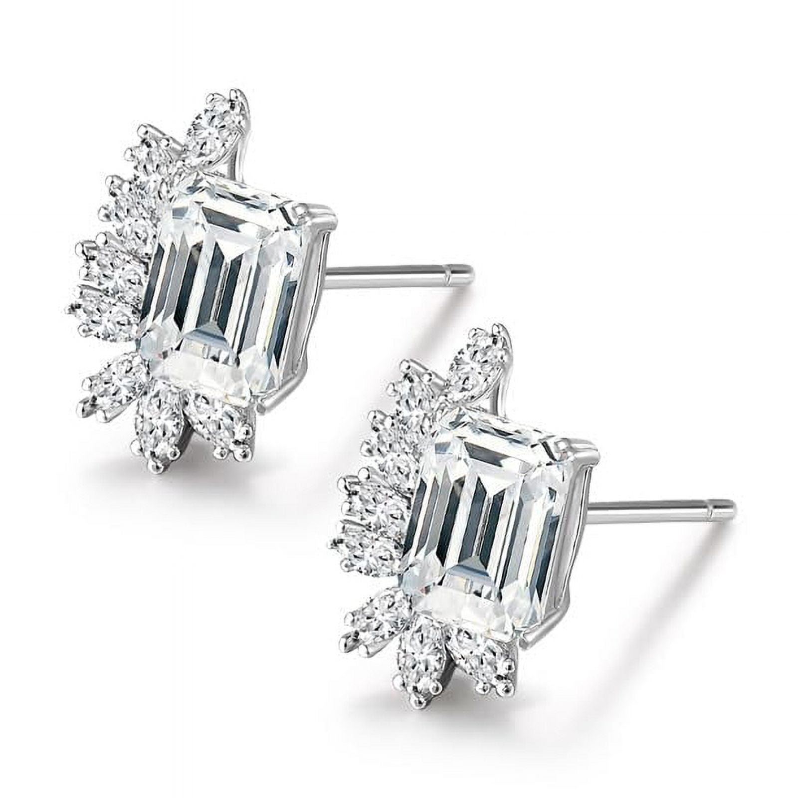 1 Carat Natural Diamond Stud Earrings, Superior Cut, Flawless D-Color ...