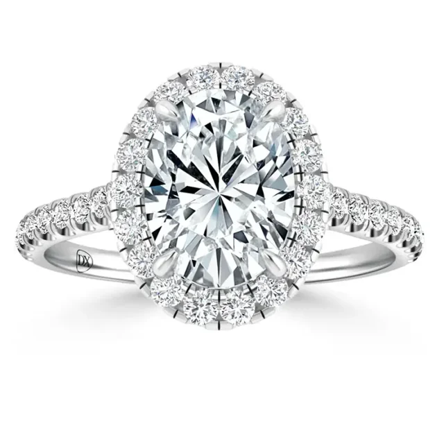 1 Carat Oval Cut Lab Grown Diamond Solitaire Engagement Ring in 10K Gold | Valentine Day Gift ...