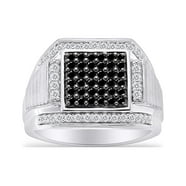 14k White Gold Mens Brilliant round cut 6-Stone Diamond Ring 2 Carats ...
