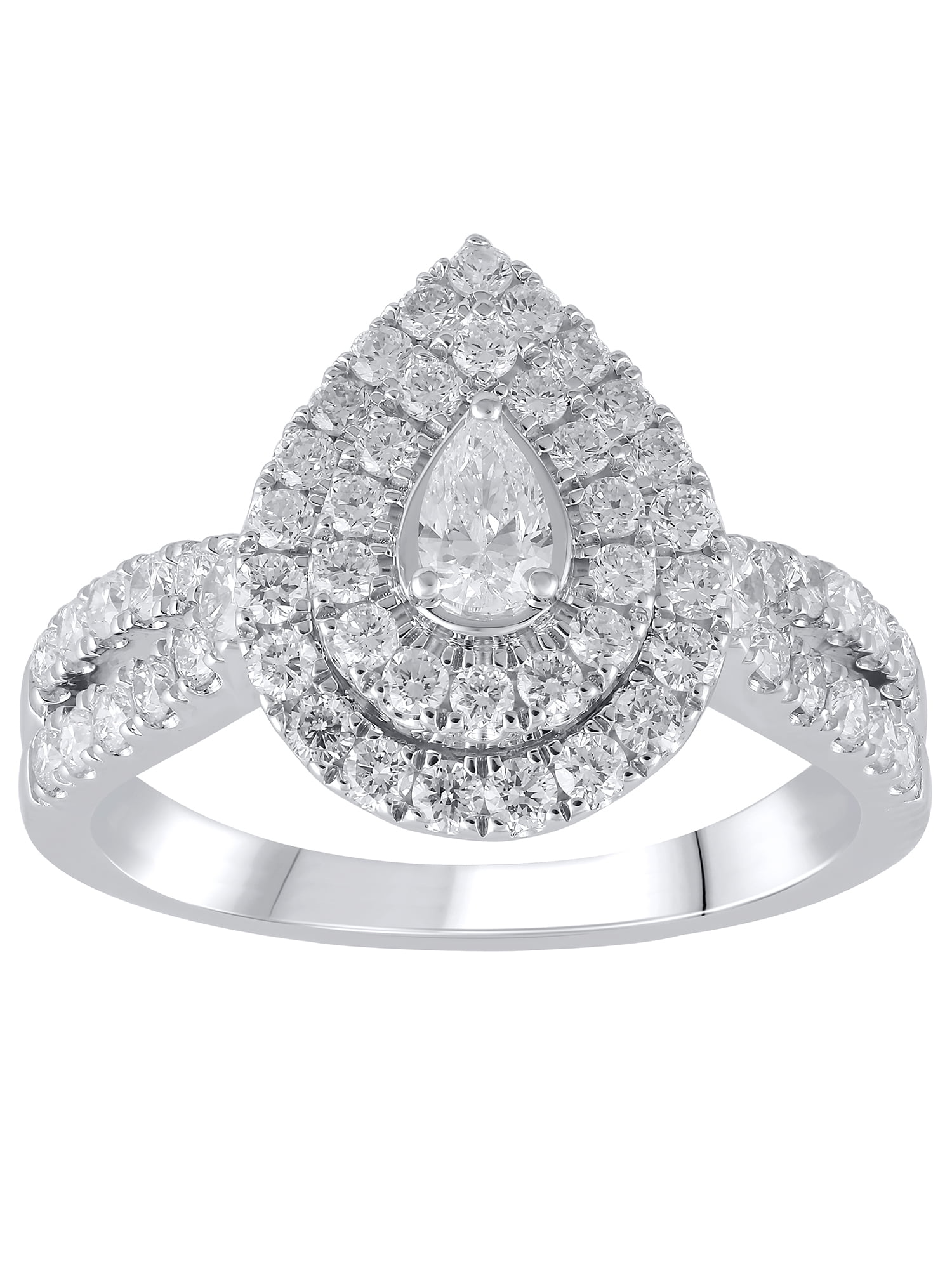 1 Carat (SI2, H-I) Brilliance Fine Jewelry Lab Grown Diamond Women Engagement Ring Sterling ...