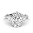 1 Carat (ctw) Platinum Oval,Shield Cut LAB GROWN Diamond Three Stone ...