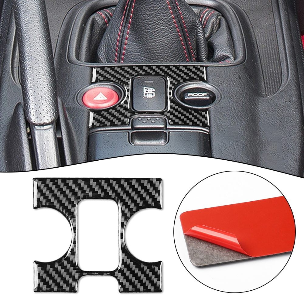 1*Carbon Fiber Hazard Light Button Cover Trim for Honda S2000 2004-2009 ...