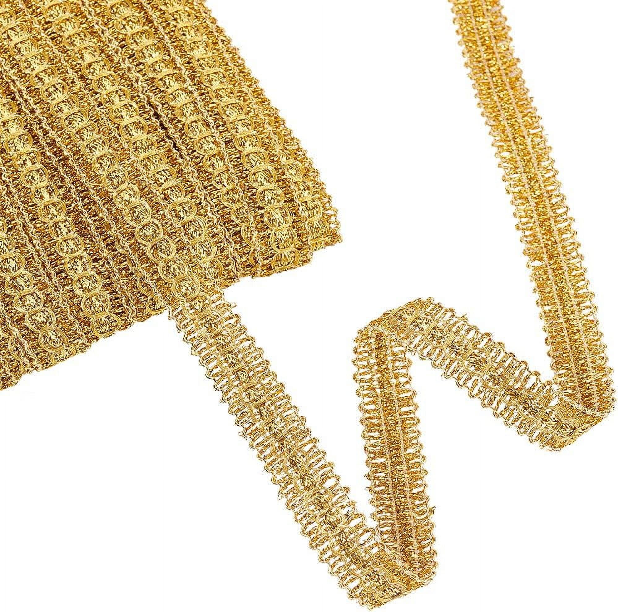 1 Card 20 Yards Trish Sequin Metallic Braid Trim Gold Sequins Lace ...