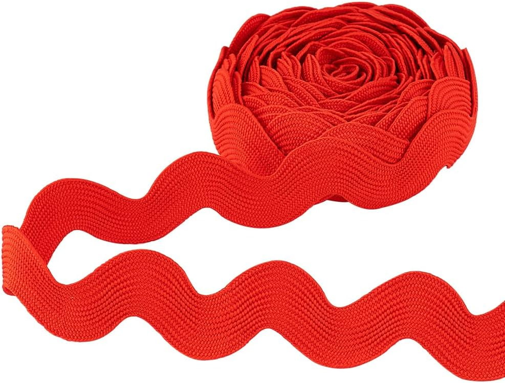 1 Card Red Wave Bending Fringe Trim 10 Yard x 1.5 Inch Wave Sewing ...
