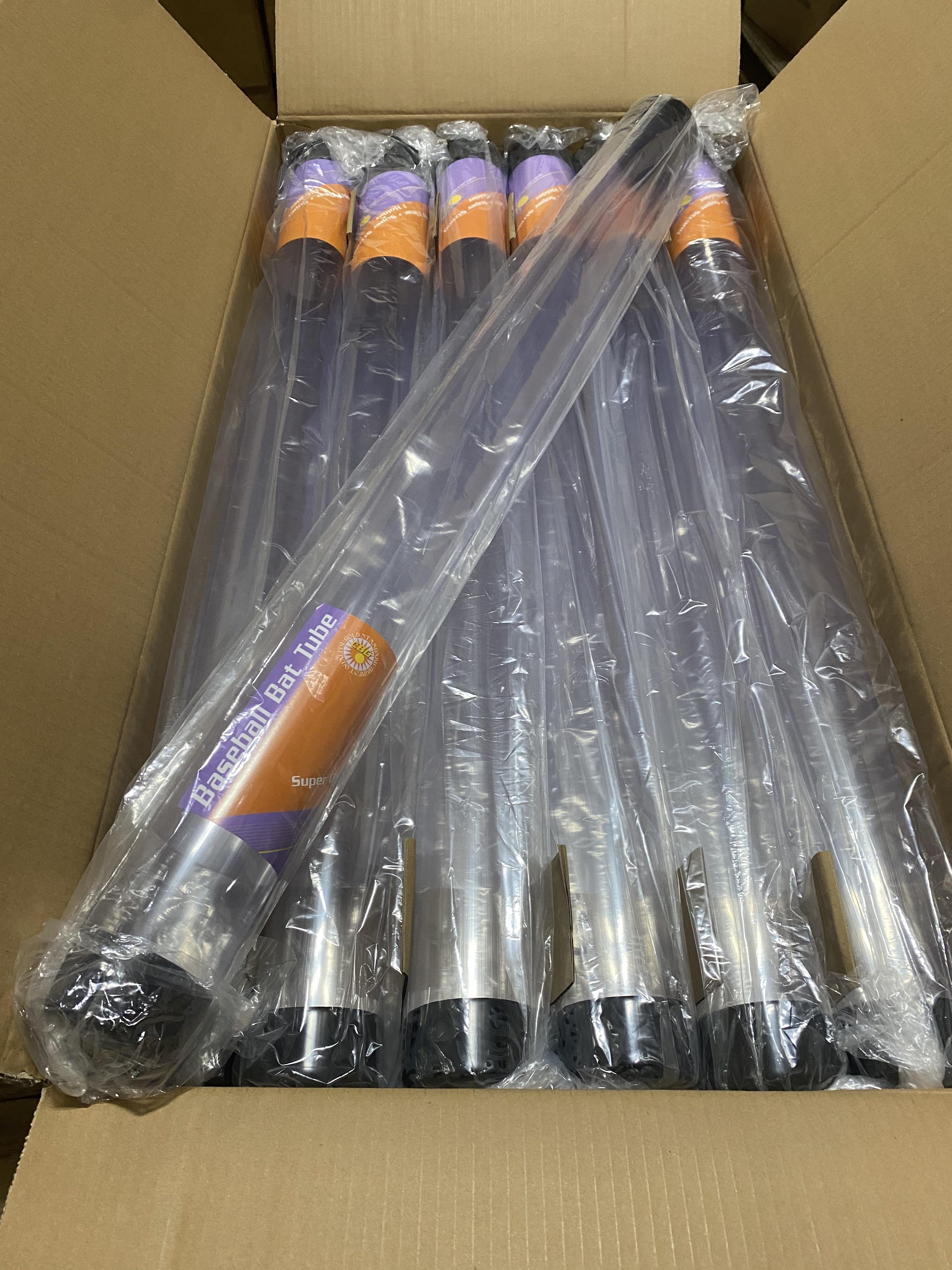 (1) Cardboard Gold Premium Clear Baseball Bat Tube Display - Baseball ...