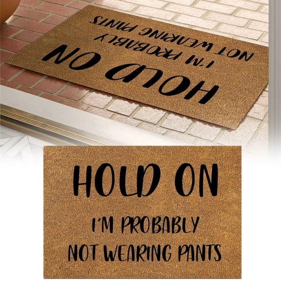 1 Carpet Funny Christmas Front Door Mat Letter Print Rustic Door Mats ...