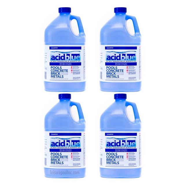 1 Case (4 Gallons) | AcidBlue, Buffered Low-Fume Muriatic Acid | pH ...