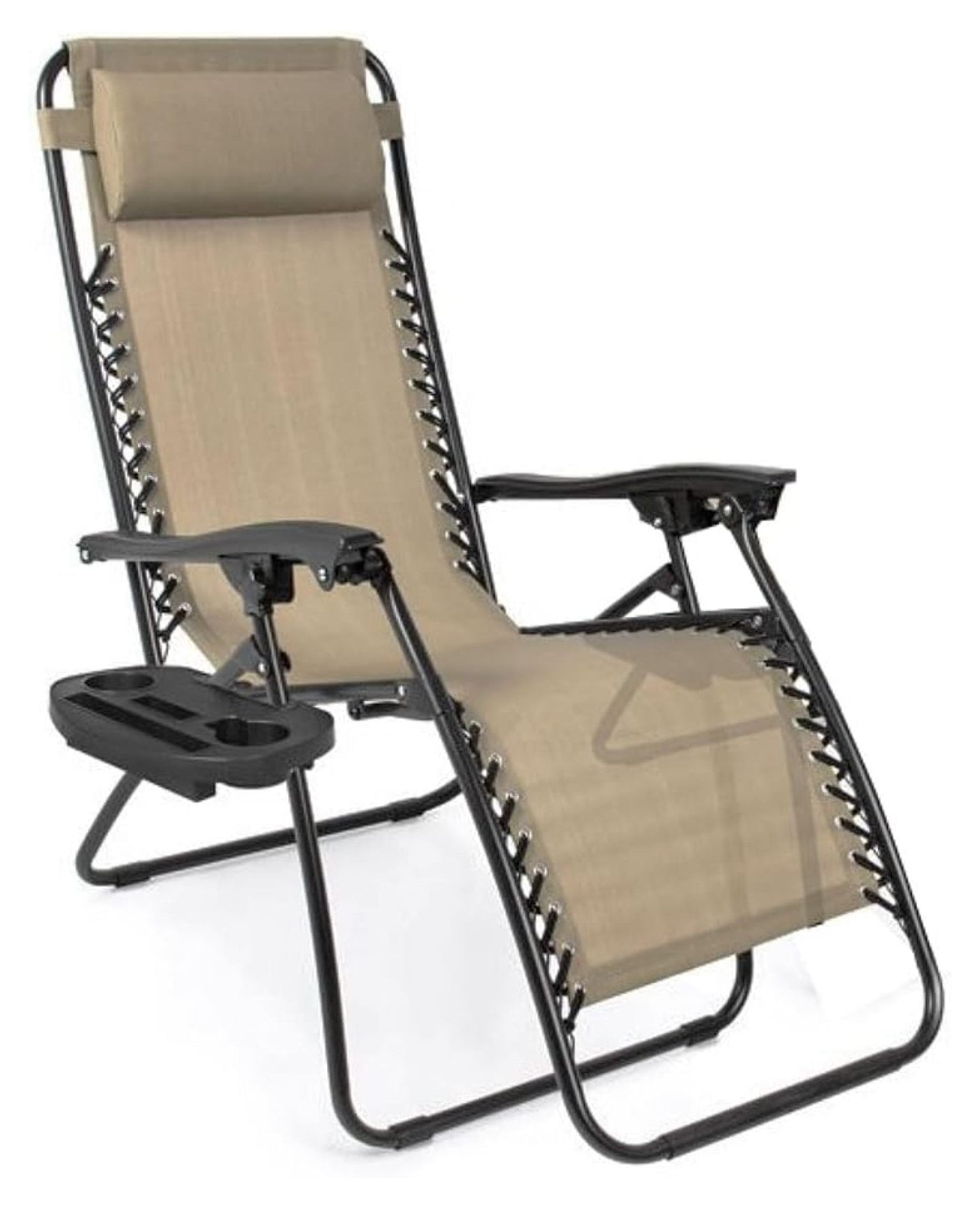 1 Chair Lounge Chairs Outdoor Adjustable Reclining Patio Chair Steel ...