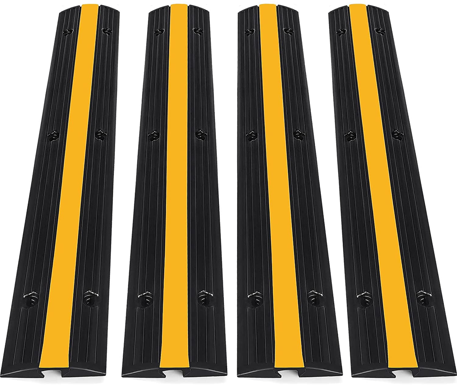 Olenyer 1 Channel Hose Protector Ramp, Heavy Duty Rubber Cable Cover ...