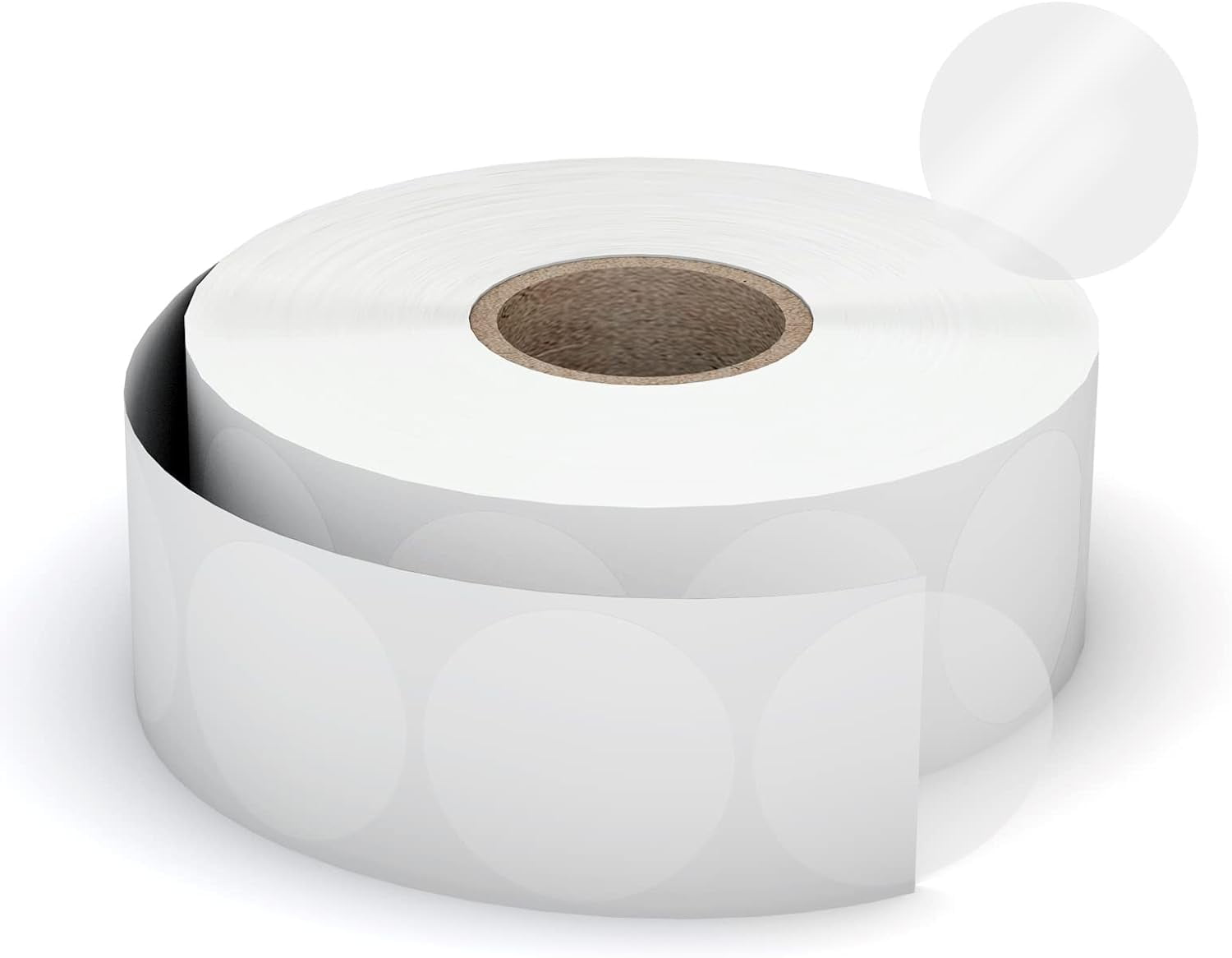 1" Clear Circle Stickers (1000 Pcs), Transparent Self-Adhesive Seals ...