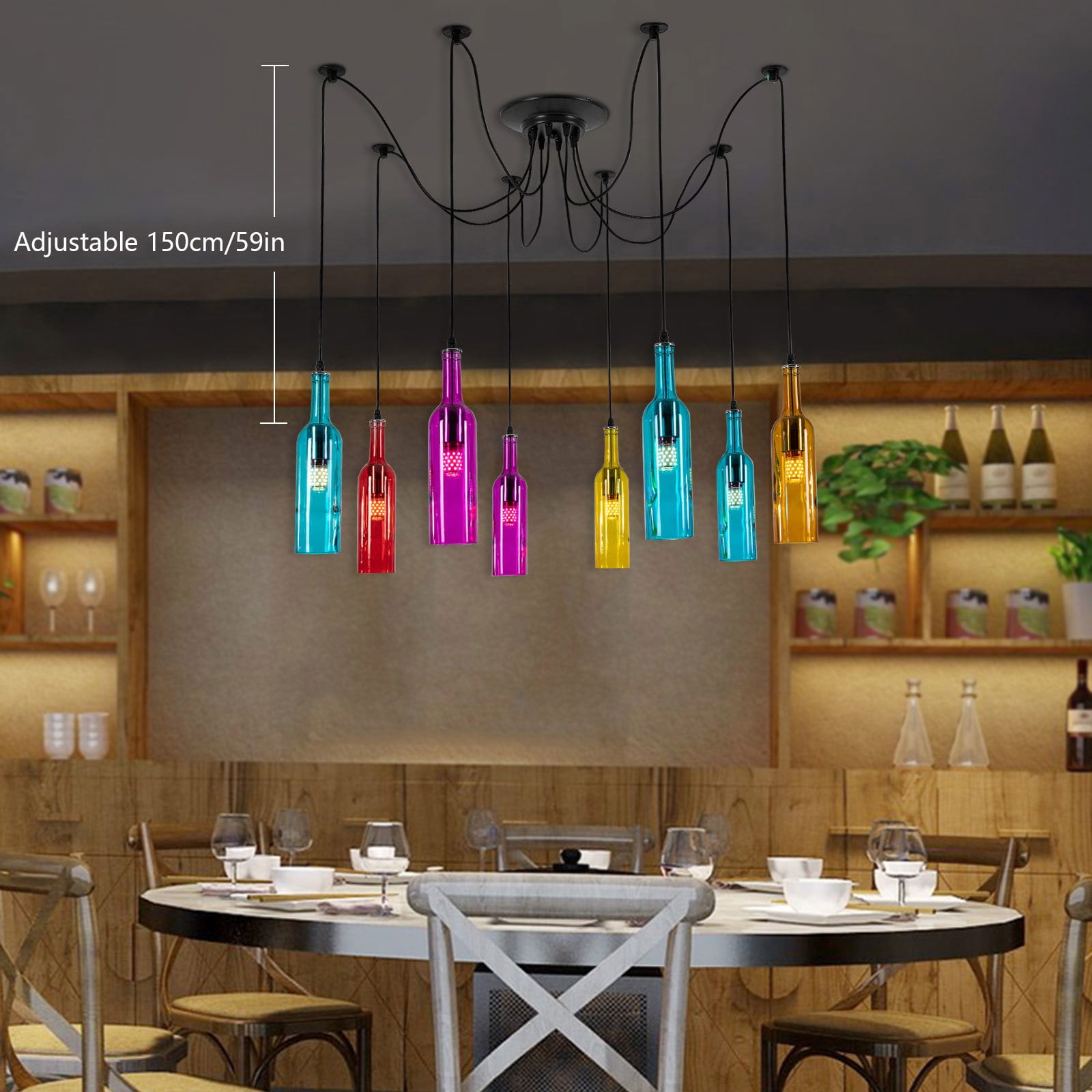 1* Color Beer Bottle Chandelier, Voltage: 85V-240V, Max. Single Bulb ...