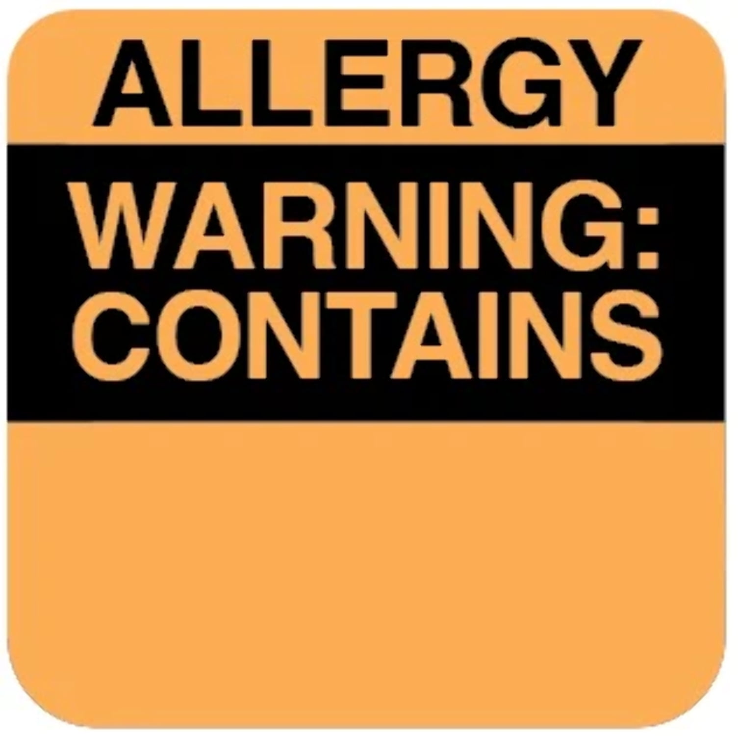 1" Color-Code Square Allergy Warning Labels: 1,000/PACK - Walmart.com