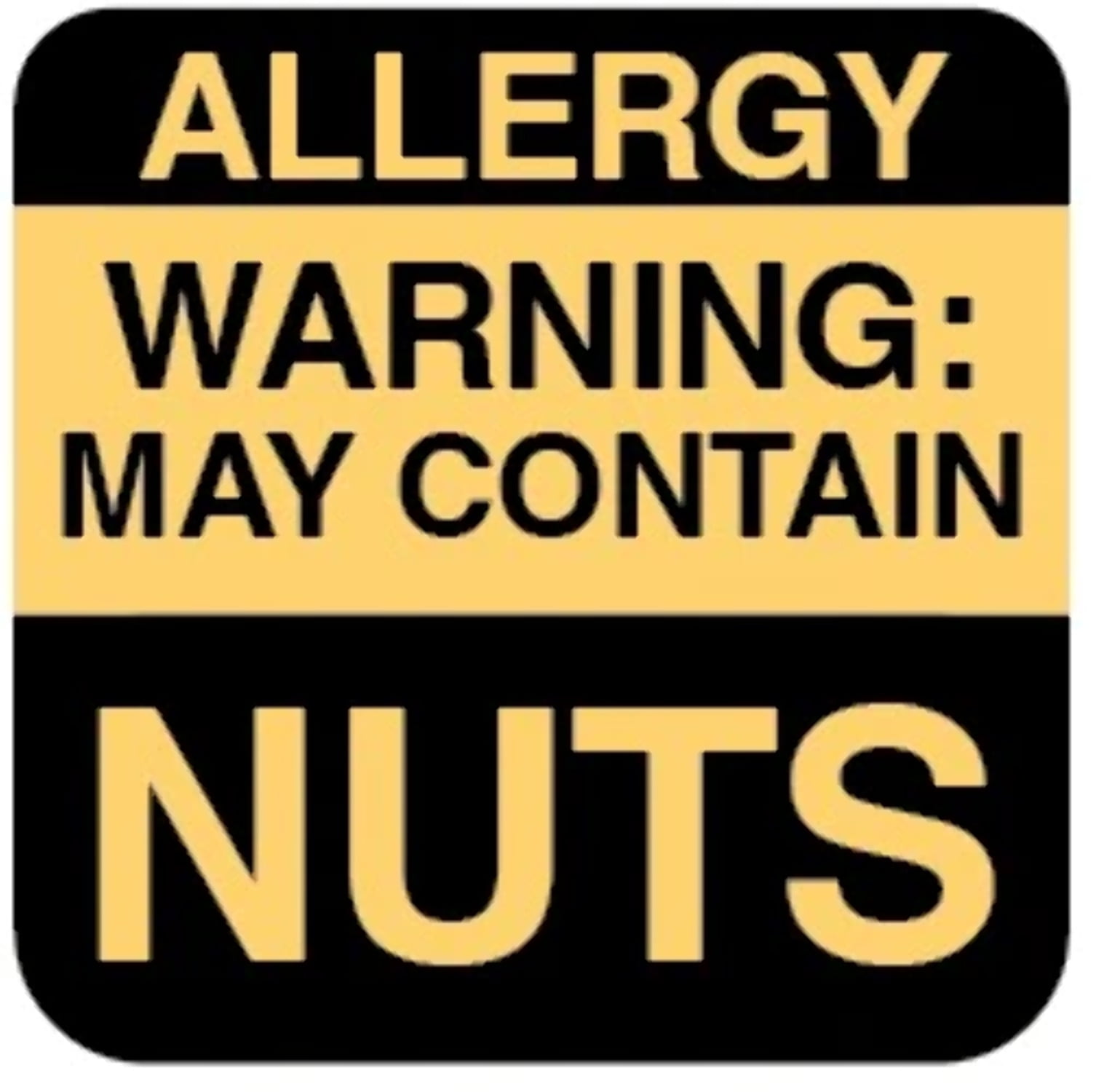 1" Color-Code Square Allergy Warning Labels: 1,000/PACK - Walmart.com