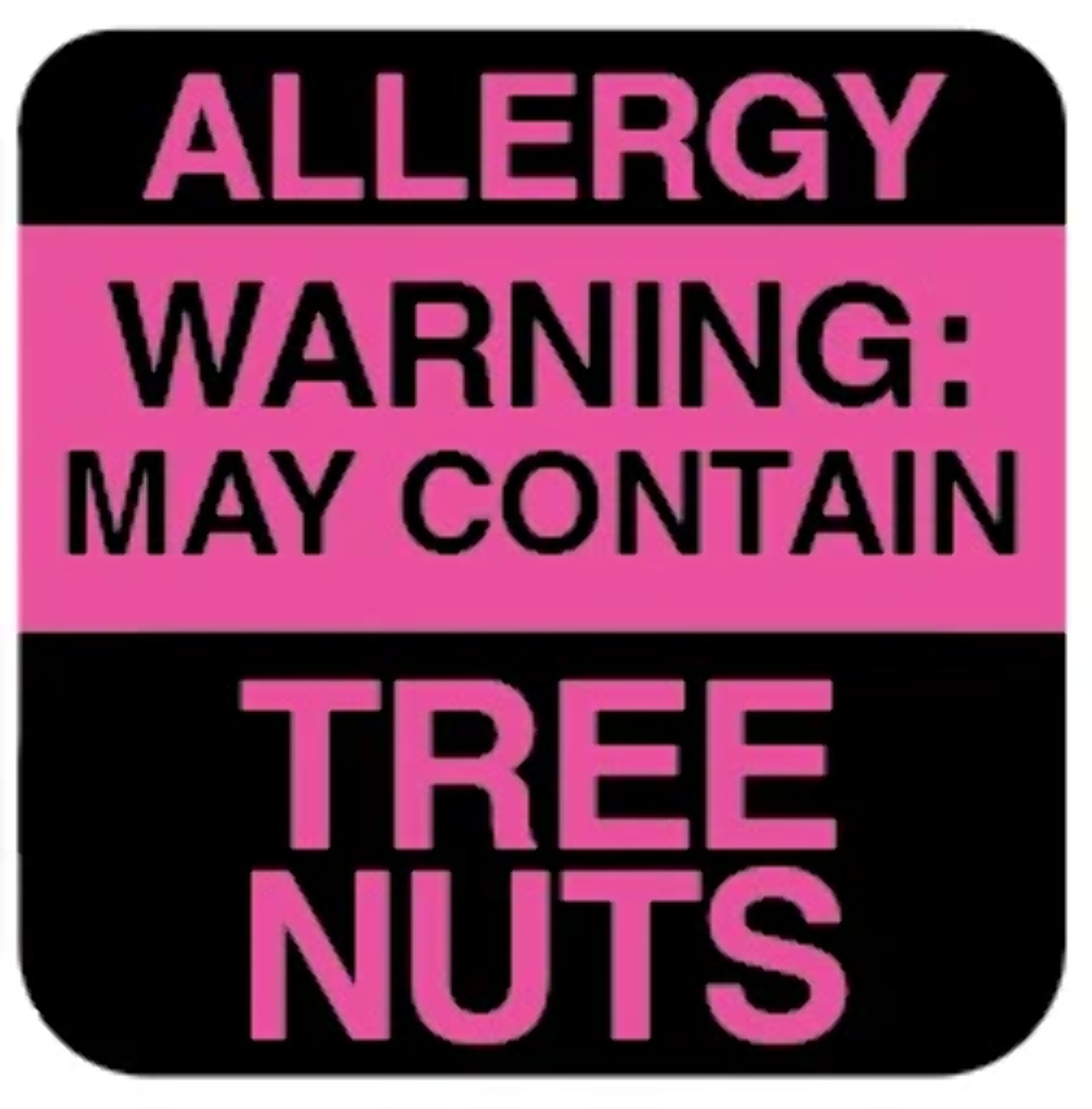 1" Color-Code Square Allergy Warning Labels: 1,000/PACK - Walmart.com