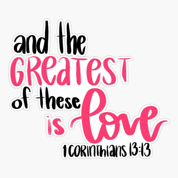1 Corinthians 13:13 Sticker - Walmart.com