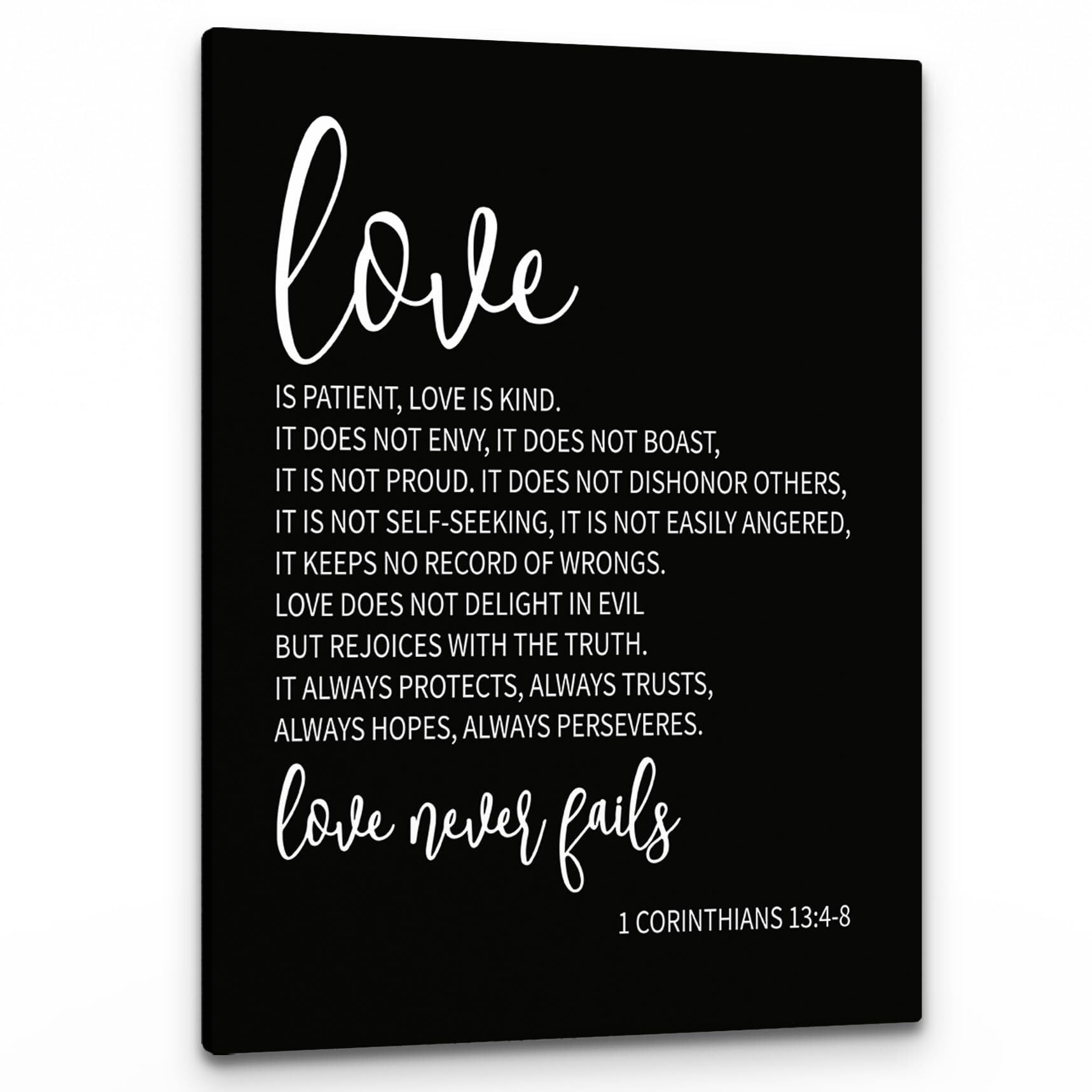 1 Corinthians 13:4-8 Love Is Patient Love Is Kind Scripture Canvas Wall ...
