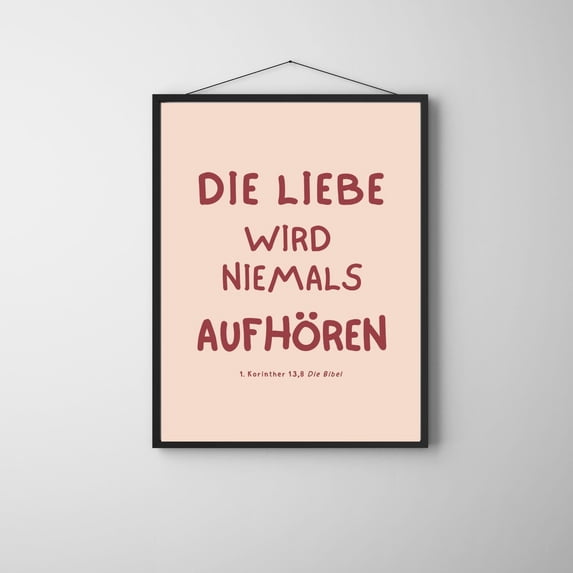 1 Corinthians 13 Love Will Never Fail Poster, Unframed Paper Poster ...