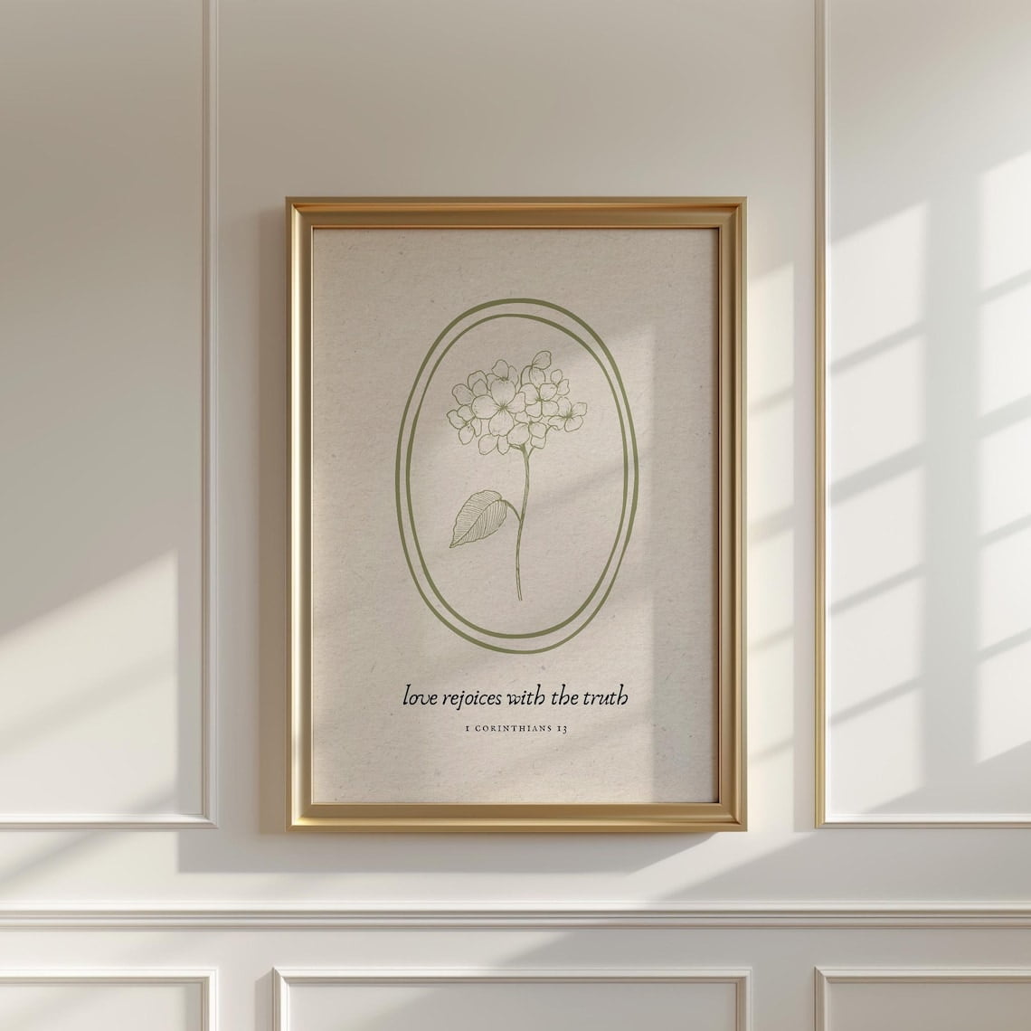 1 Corinthians 13 Poster, Christian Wall Art, Bible Verse Art, Sage ...