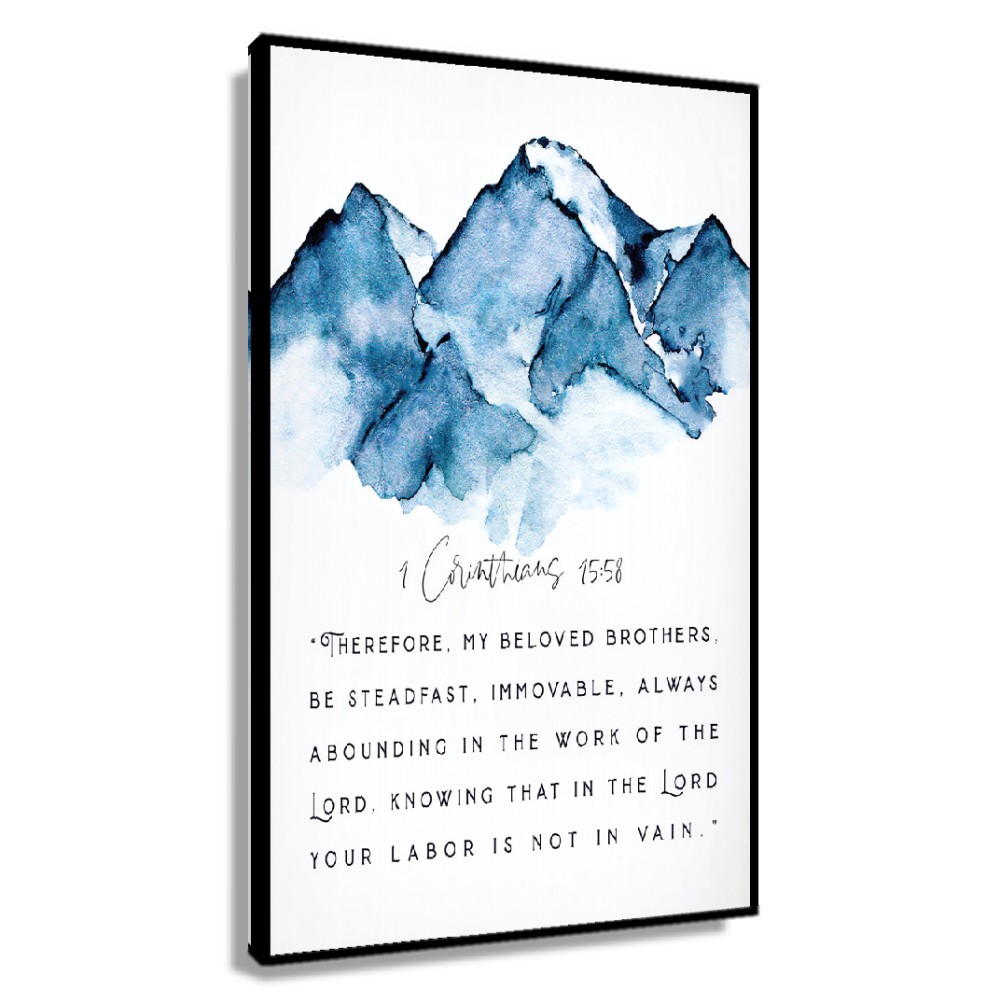 1 Corinthians 15 58 Be Steadfast and Immovable Watercolor Bible Verse ...