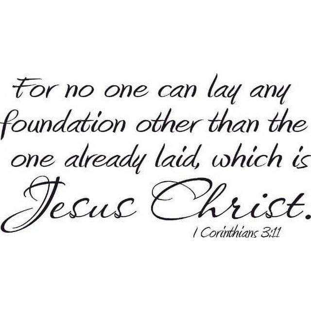 1 Corinthians 3:11, Bible Verse Vinyl Wall Decal by Scripture Wall Art ...