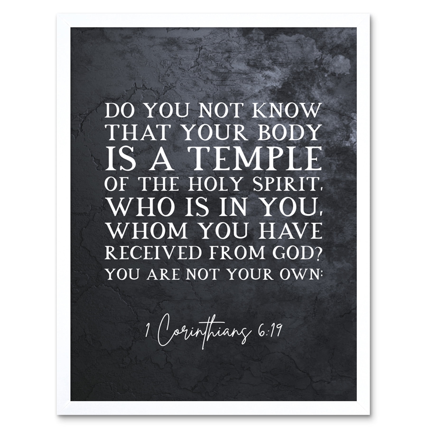 1 Corinthians 6:19 Your Body is a Temple of the Holy Spirit Christian ...