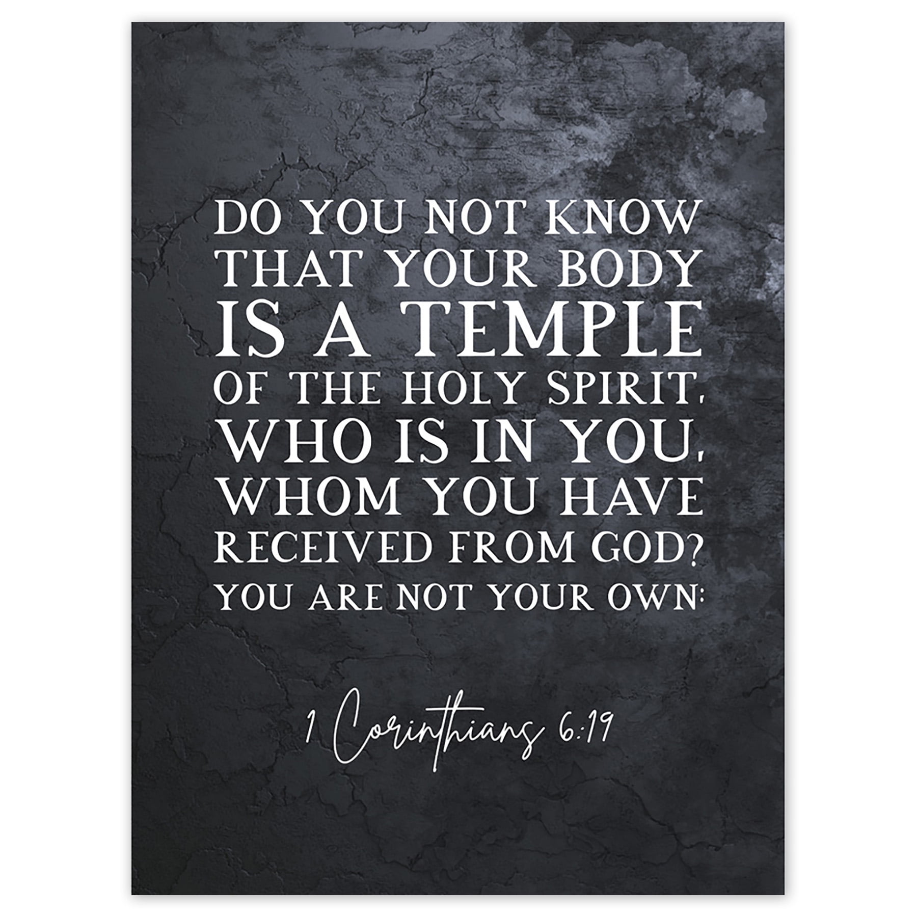 1 Corinthians 6:19 Your Body is a Temple of the Holy Spirit Christian ...