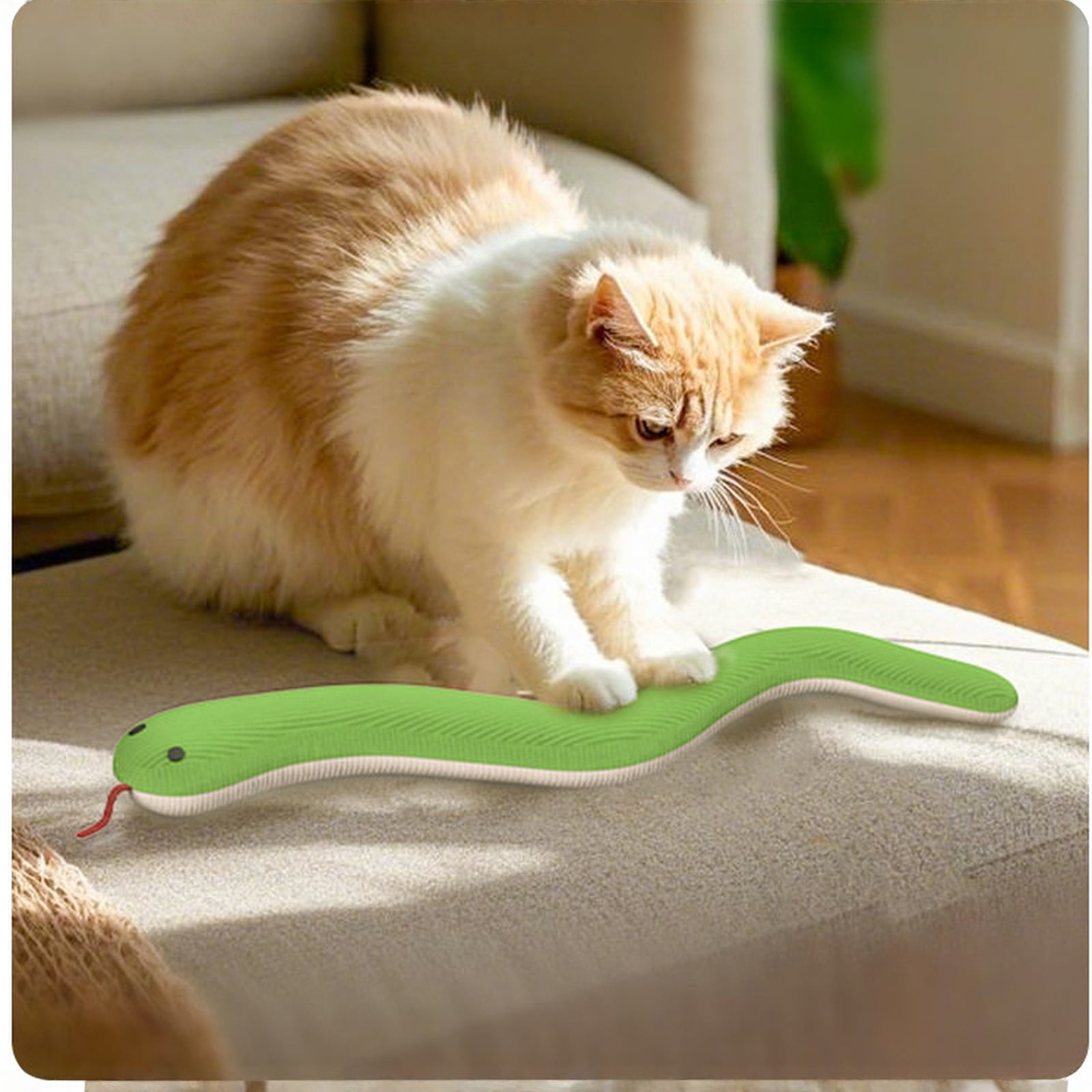 1 Count 15-Inch Catnip Infused Snake Cat Toy, Durable Bite-Resistant ...