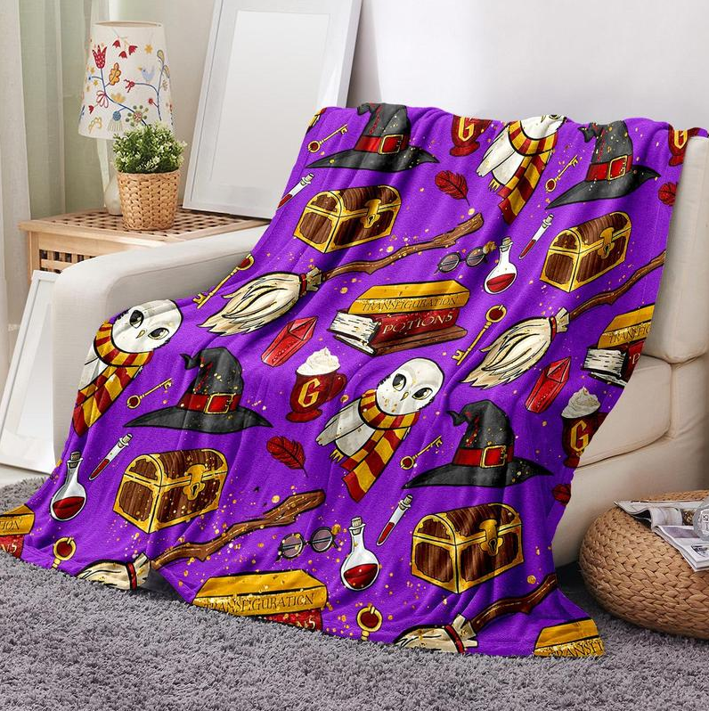 1 Count Halloween Decor Soft Warm Nap Throw Blanket Napping Blanket for ...
