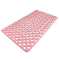 1 Count Soft Pink Bathtub Mat, 27.6x15.0 Inch TPE Construction, Non ...
