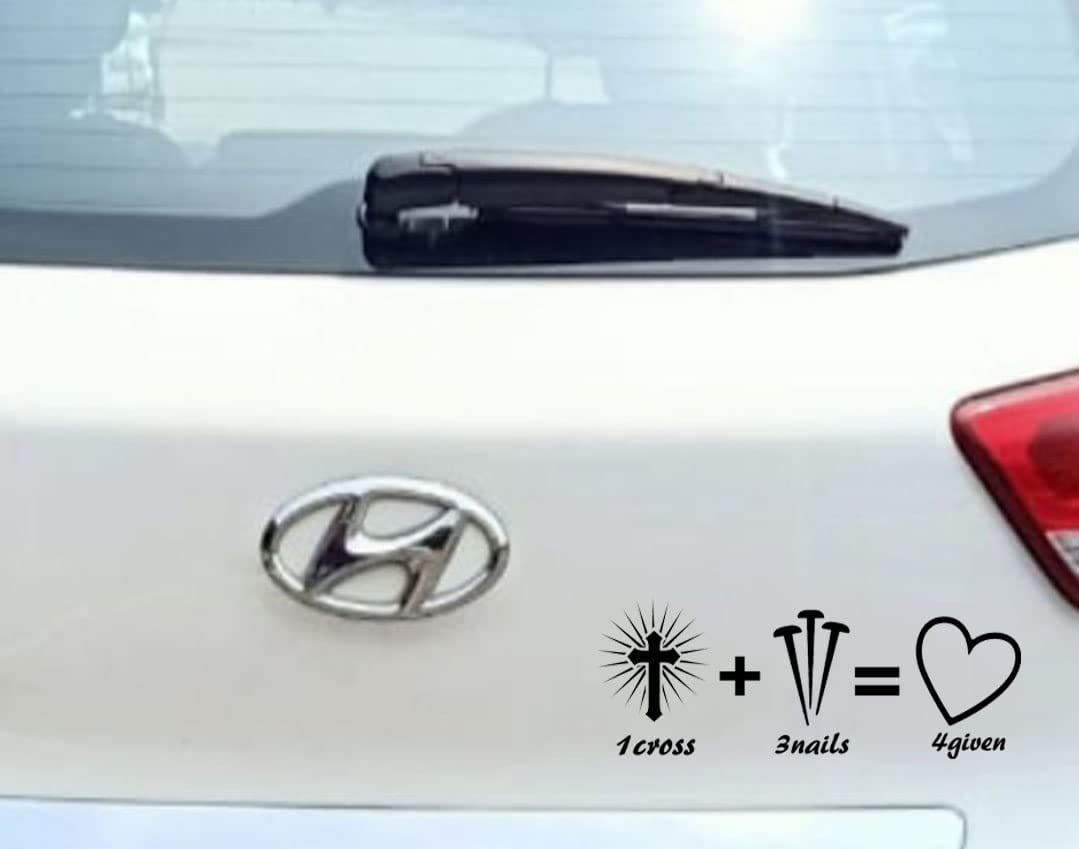 1 Cross + 3 Nails = 4 Given Christian Decal, Religious Car Decal, Jesus ...
