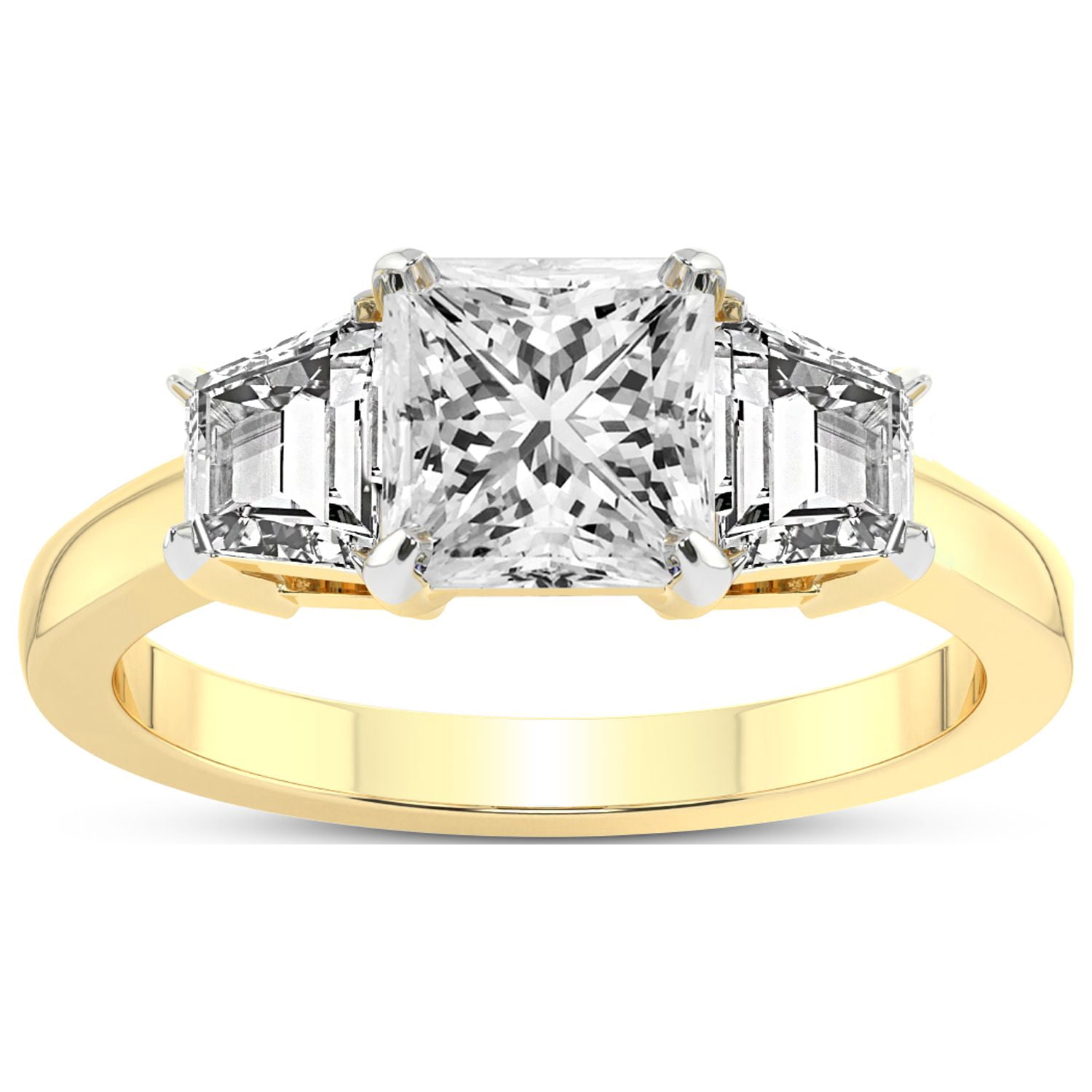 1 Ct IGI Certified Princess Shape Lab Grown Diamond Engagement Ring ...