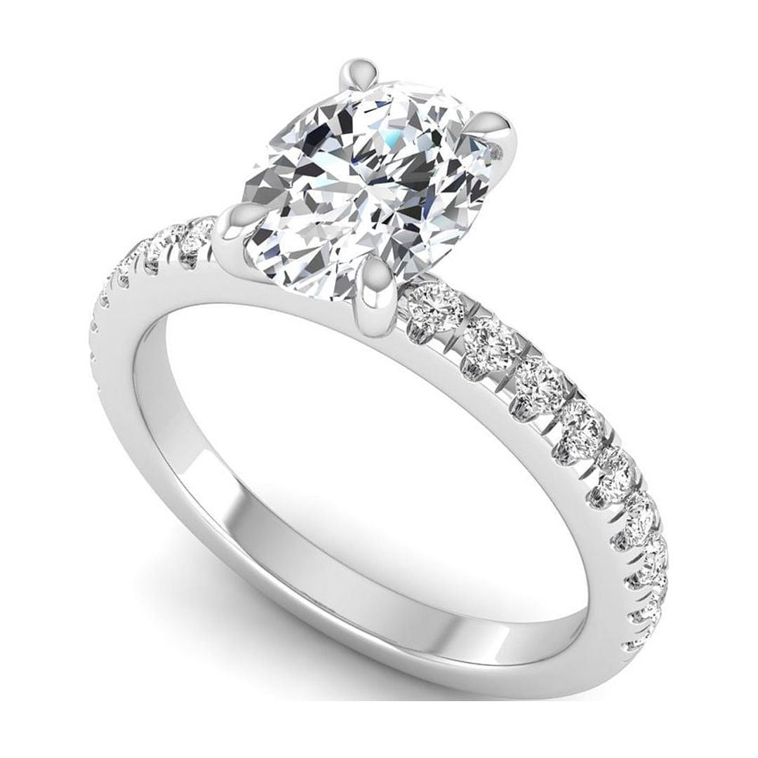 1 Ct Lab Grown Diamond Engagement Ring for Women, IGI Certified D Color ...