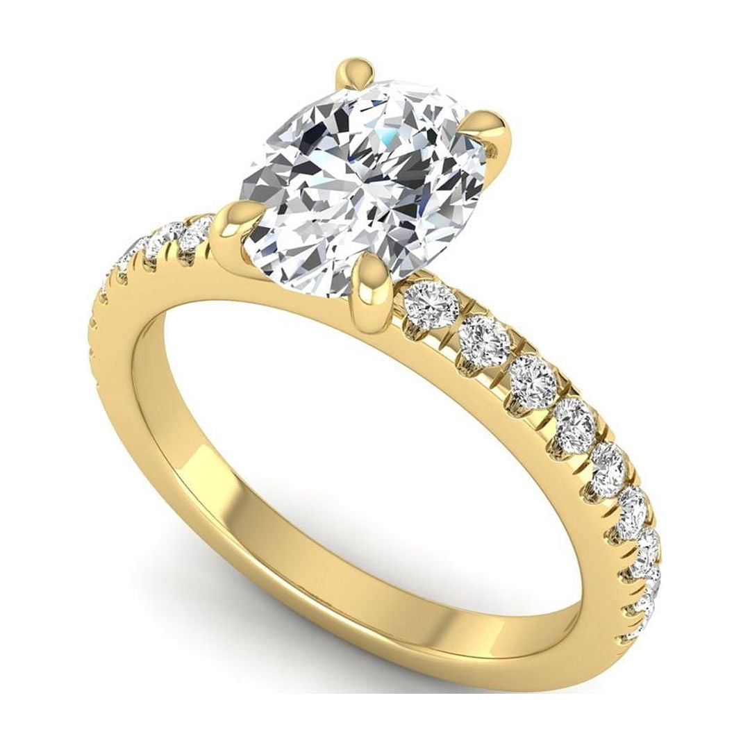 1 Ct Lab Grown Diamond Engagement Ring for Women, IGI Certified D Color ...