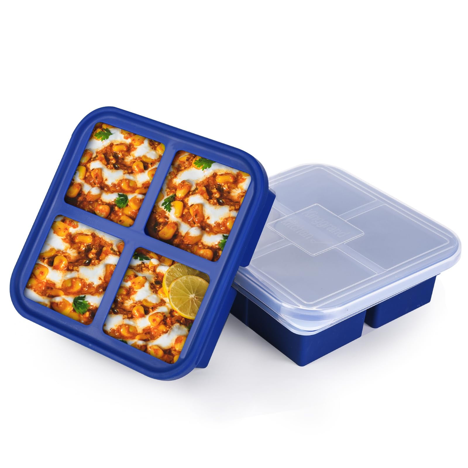 1 Cup Silicone Freezer Molds 2 Pack Silicone Freezer Tray with Lid Make ...