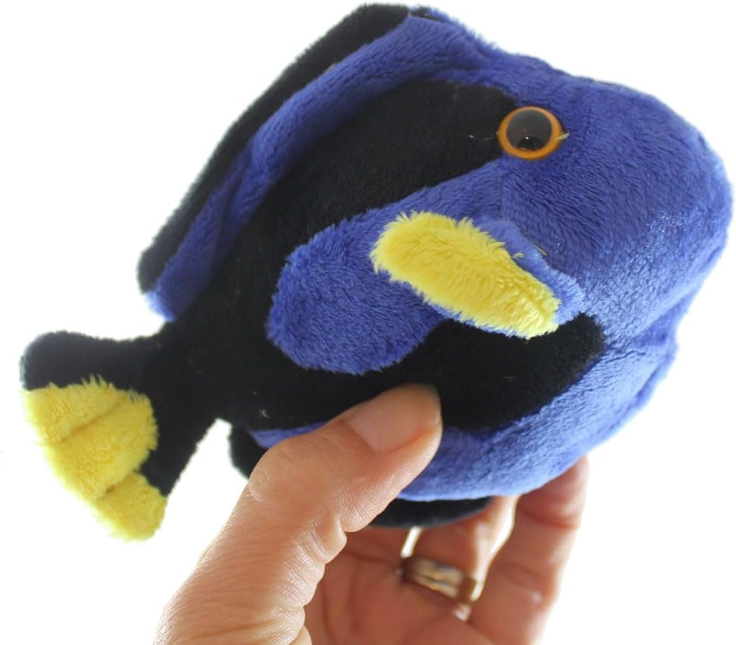 1 Cute Blue Tang Fish Plush Stuffed Animals- Adorable Mini Plushie ...