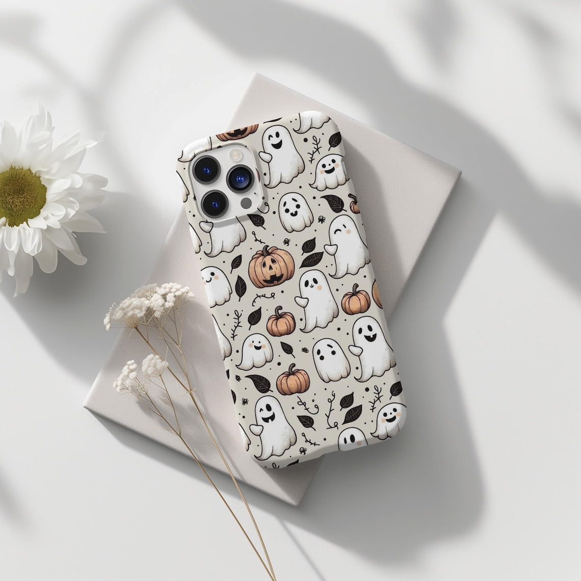 1. Cute Spooky Ghosts iPhone Case with Halloween Design for 11 12 13 14 ...