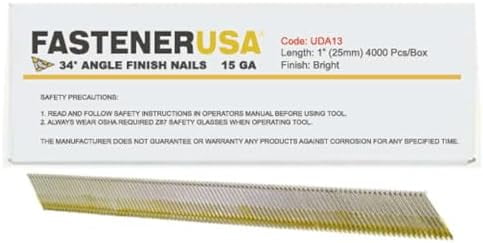 1" DA13 Angle Finish Nails 15GA Brite 4,000ct | UDA13 - Walmart.com