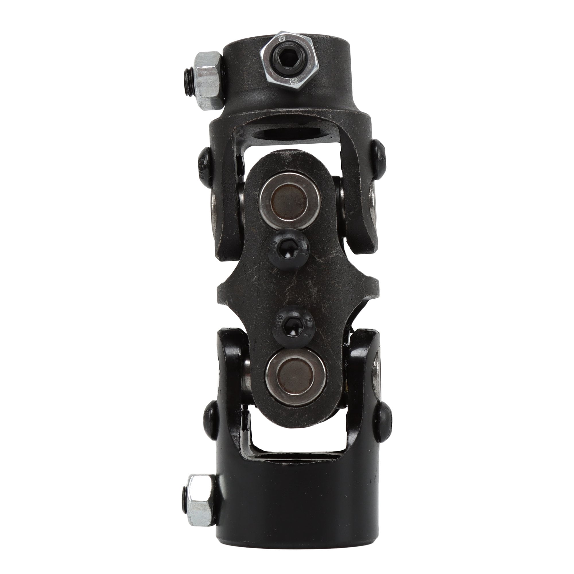 1" DD X 3/4" DD Double Steering CHROME STEEL U Joint Coupler Column 3/4 ...