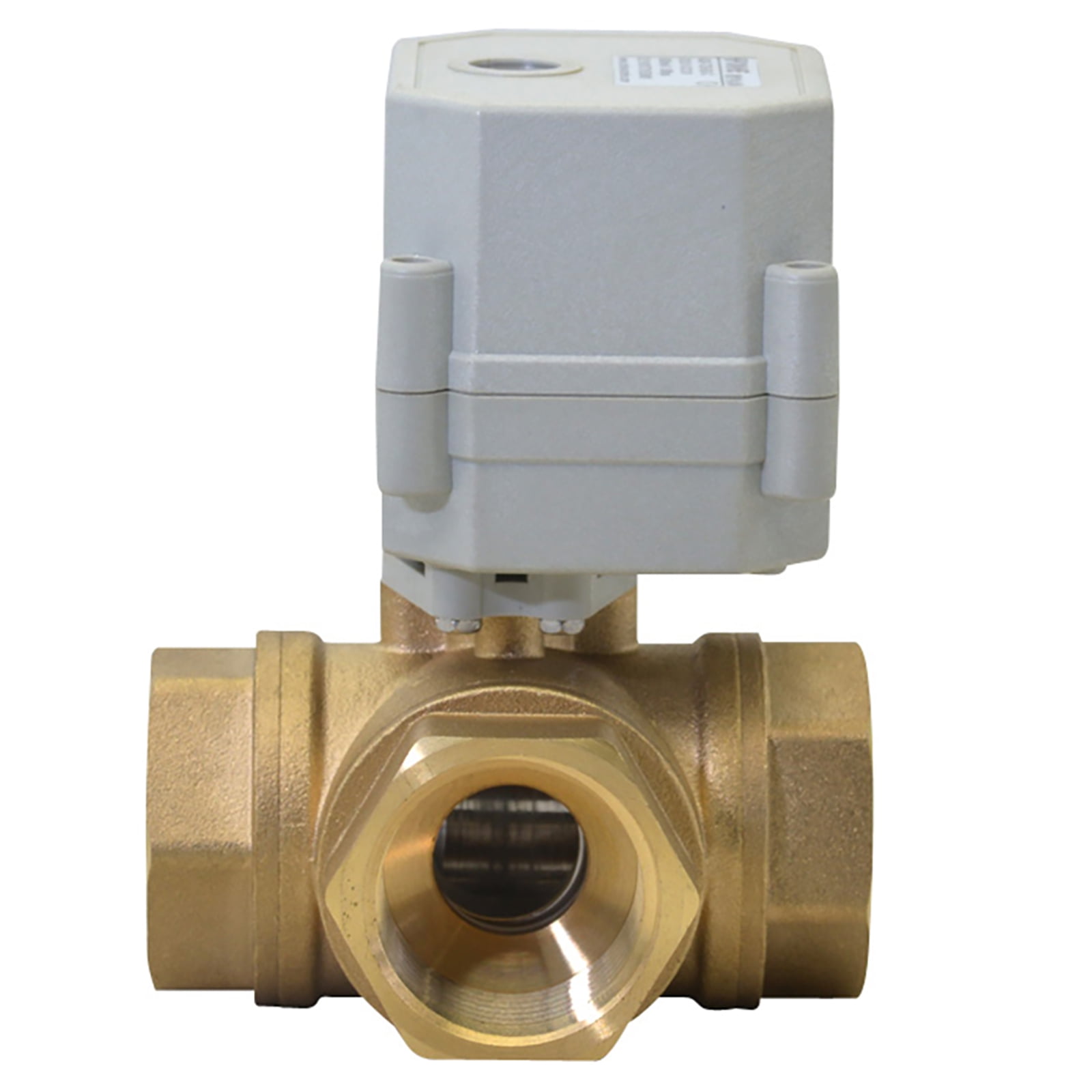 1" DN25 Five wires control Electric Ball Valve,AC110-230V Brass 3-way ...
