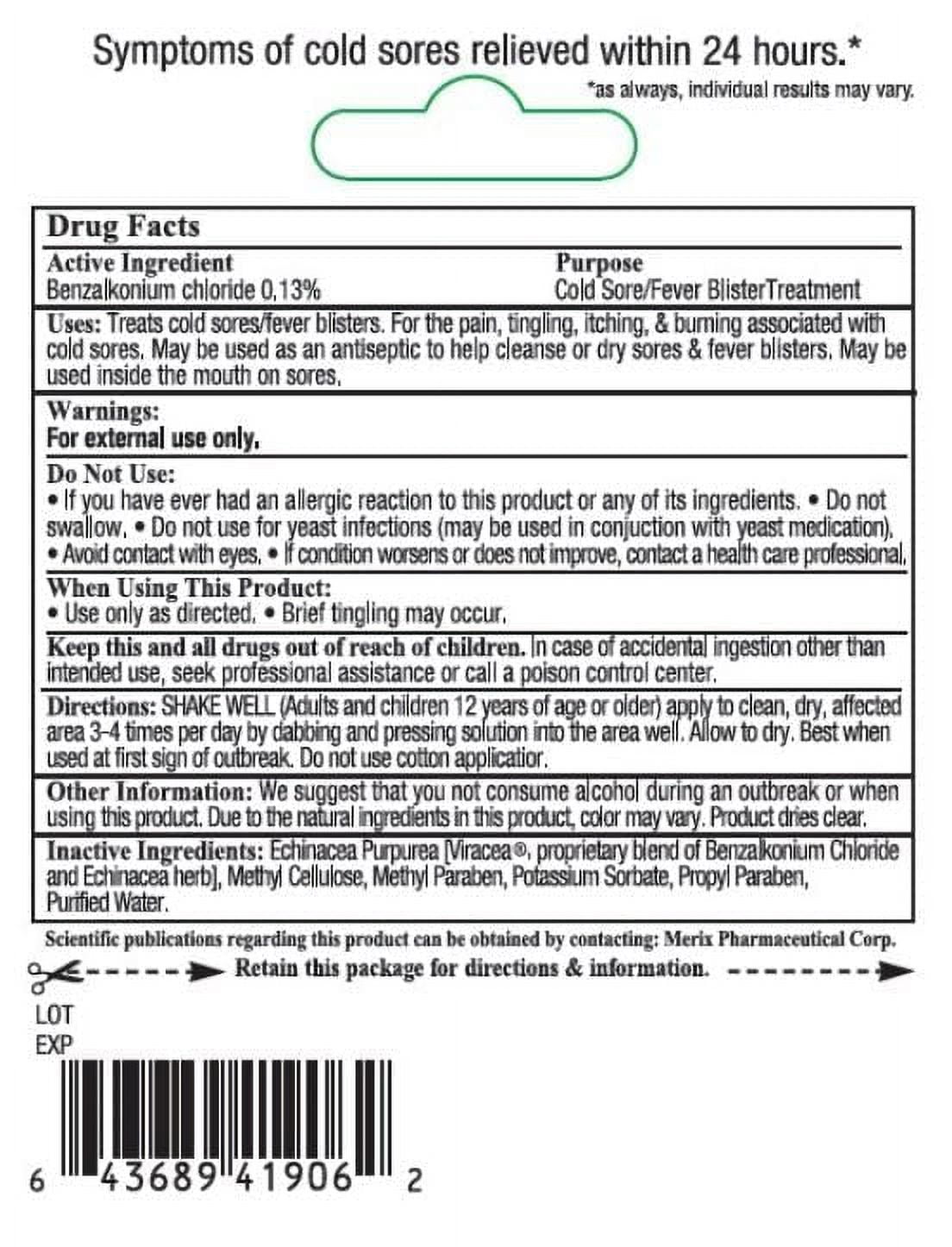 1 Day Cold Sore Treatment 6 mL (Pack of 2) - Walmart.com
