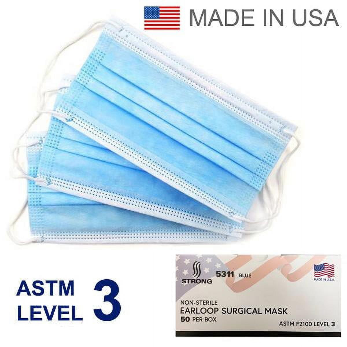 1 Day Handling Disposable Dental Medical Ear-Loop Face Masks ASTM Level ...